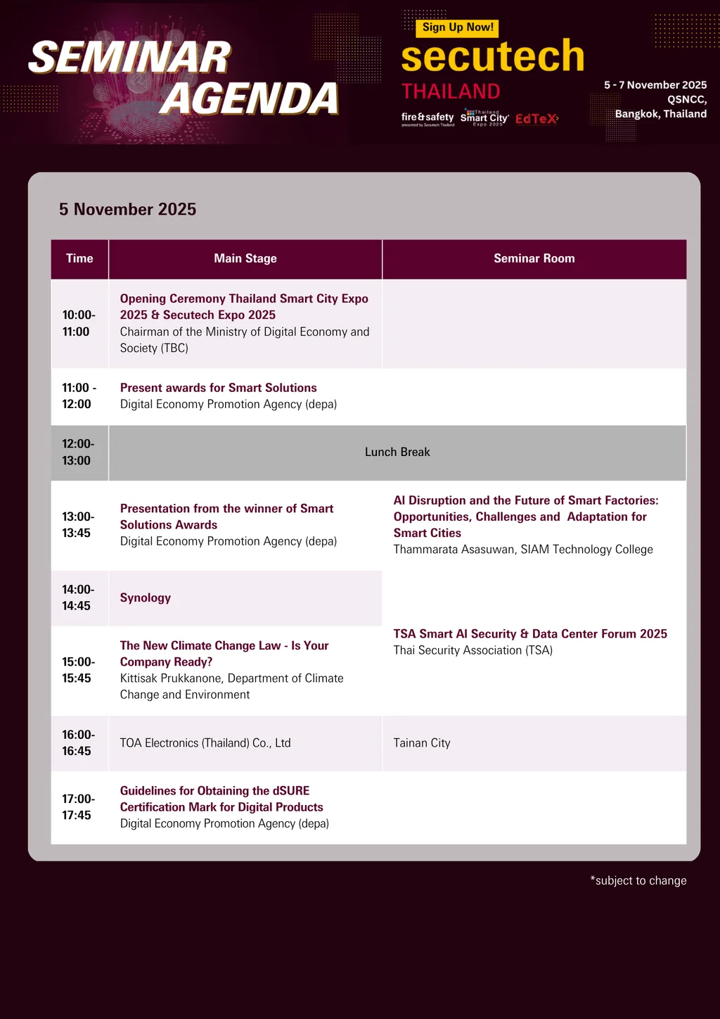 Themes & Events